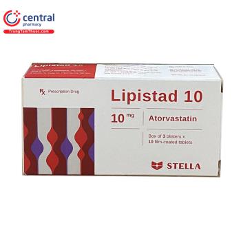[CHÍNH HÃNG]Thuốc Lipistad 10 - Thuốc có tác dụng hạ Cholesterol máu