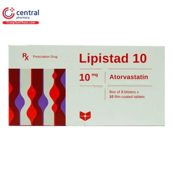 [CHÍNH HÃNG]Thuốc Lipistad 10 - Thuốc có tác dụng hạ Cholesterol máu