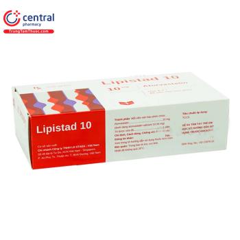 [CHÍNH HÃNG]Thuốc Lipistad 10 - Thuốc có tác dụng hạ Cholesterol máu