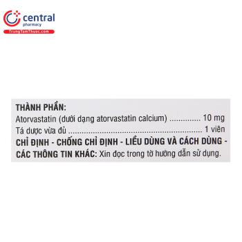 [CHÍNH HÃNG] Thuốc Lipvar 10 giúp giảm cholesterol trong máu