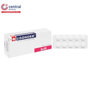 Thuốc điều trị tăng huyết áp Lisonorm 5mg/10mg (hộp 3 vỉ x 10 viên)