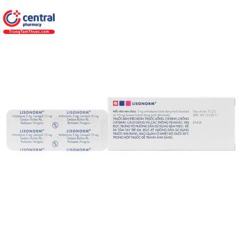 Thuốc điều trị tăng huyết áp Lisonorm 5mg/10mg (hộp 3 vỉ x 10 viên)