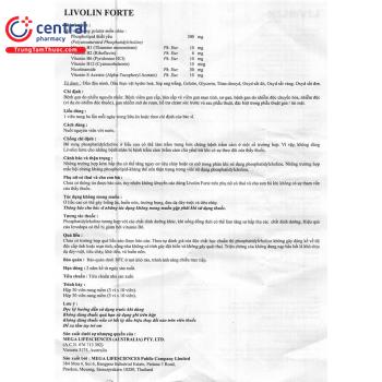 [CHÍNH HÃNG] Thuốc Livolin Forte điều trị bệnh viêm gan, xơ gan