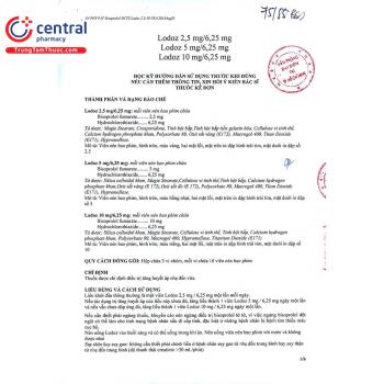 Thuốc Lodoz 2,5mg/6,25mg - Thuốc điều trị cao huyết áp