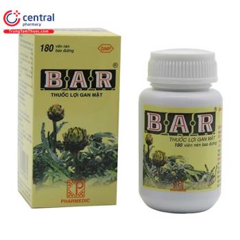 [CHÍNH HÃNG] Thuốc Lợi Gan Mật Bar (180 viên) mát gan, giải độc gan