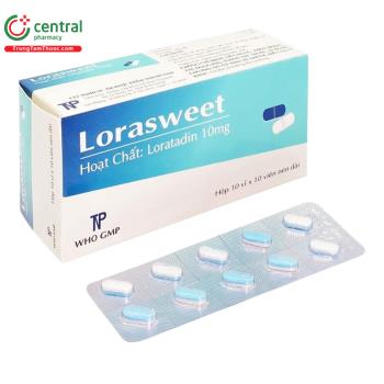 Thuốc Lorasweet 10mg điều trị ngứa và mày đay liên quan đến histamin