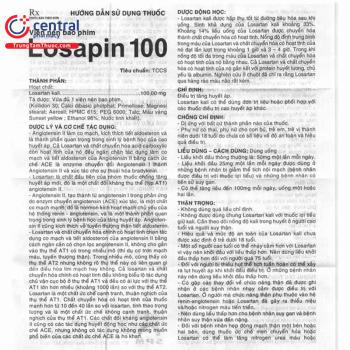 [CHÍNH HÃNG] Thuốc Losapin 100 - điều trị tăng huyết áp