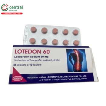 Thuốc Lotedon 60mg được chỉ định để hạ sốt, giảm đau, chống viêm