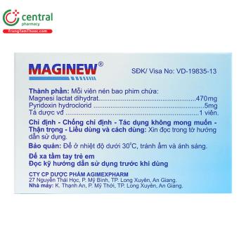 Thuốc Maginew 470mg/5mg - Điều trị cho các trường hợp hiếu Magie nặng