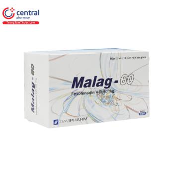 [CHÍNH HÃNG] Thuốc Malag-60 (Hộp 3 vỉ x 10 viên) trị mày đay