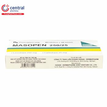 [CHÍNH HÃNG] Thuốc Masopen 250/25 điều trị triệu chứng Parkinson