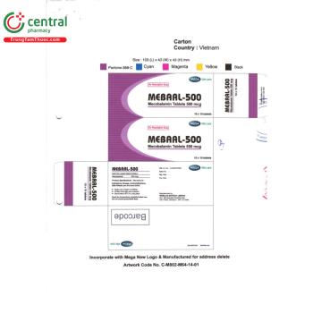 Thuốc Mebaal-500 điều trị bệnh lý thần kinh ngoại biên, bổ sung Vitamin B12