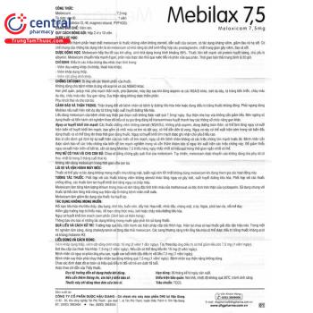 [CHÍNH HÃNG] Thuốc Mebilax 7,5 làm giảm đau, kháng viêm xương khớp