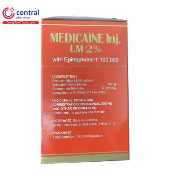 [CHÍNH HÃNG] Thuốc Medicaine Inj. 2- thuốc gây tê phẫu thuật