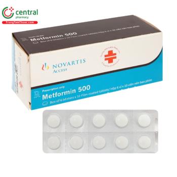 Thuốc Metformin 500 Novartis dùng cho bệnh nhân tiểu đường loại 2