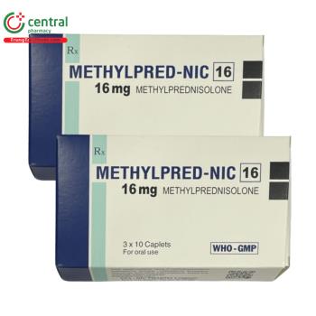 Thuốc Methylpred-NIC 16 - Kháng viêm, ức chế miễn dịch, chống dị ứng