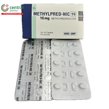 Thuốc Methylpred-NIC 16 - Kháng viêm, ức chế miễn dịch, chống dị ứng