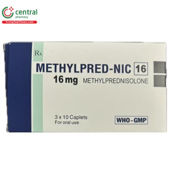 Thuốc Methylpred-NIC 16 - Kháng viêm, ức chế miễn dịch, chống dị ứng