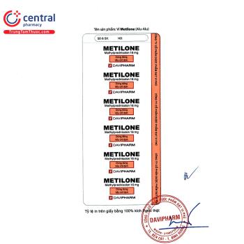 [CHÍNH HÃNG] Thuốc Metilone tác dụng chống viêm và ức chế miễn dịch
