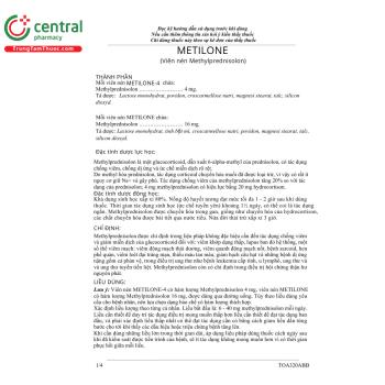 Thuốc Metilone-4 điều trị viêm khớp dạng thấp, bệnh dị ứng nặng