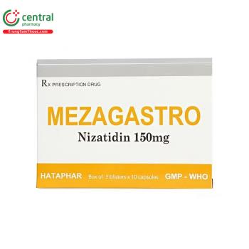 Thuốc Mezagastro 150mg điều trị loét dạ dày, tá tràng, trào ngược