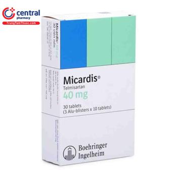 Thuốc Micardis 40mg - Thuốc điều trị tăng huyết áp vô căn