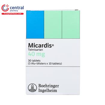 Thuốc Micardis 40mg - Thuốc điều trị tăng huyết áp vô căn