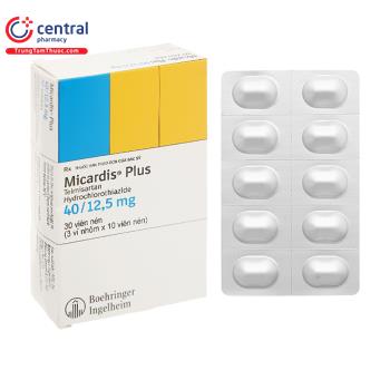 Thuốc Micardis Plus 40/12.5mg Boehringer: chỉ định, liều dùng