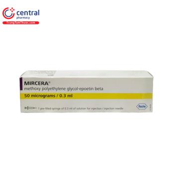 Thuốc Mircera 50mcg/0.3ml - Điều trị thiếu máu do bệnh thận mãn tính