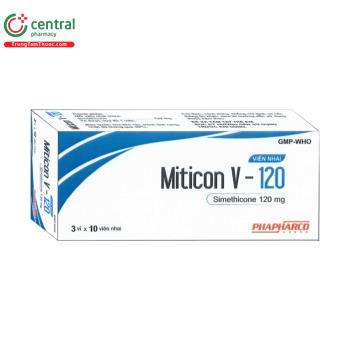 Thuốc Miticon V-120 giảm đầy hơi ở người lớn, trẻ từ 12 tuổi trở lên