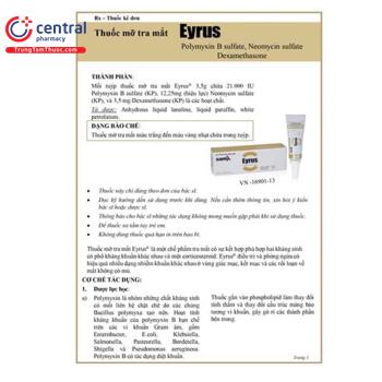 Thuốc mỡ tra mắt Eyrus 3.5g ( Eyrus Ophthalmic Ointment )