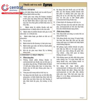 Thuốc mỡ tra mắt Eyrus 3.5g ( Eyrus Ophthalmic Ointment )