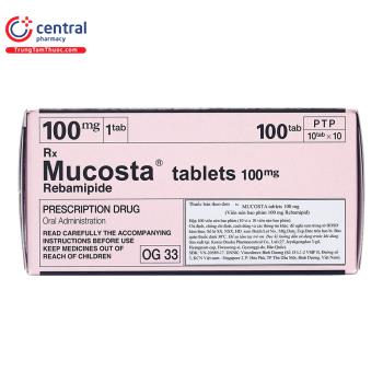 Thuốc Mucosta Tablets 100mg - Thuốc điều trị viêm loét dạ dày