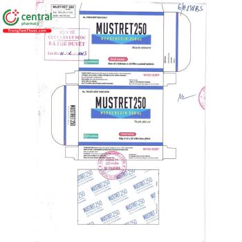 Thuốc Mustret 250 hỗ trợ điều trị cơn co cứng cơ kèm theo đau nhức