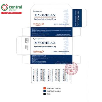 Thuốc Myorelax 50mg Herabiopharm - Chỉ định cải thiện trương lực cơ