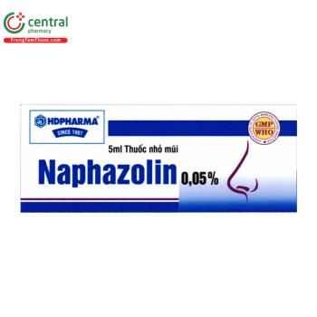 Thuốc Naphazolin 0,05% HDPharma giảm tạm thời triệu chứng sung huyết mũi