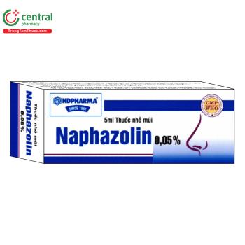 Thuốc Naphazolin 0,05% HDPharma giảm tạm thời triệu chứng sung huyết mũi
