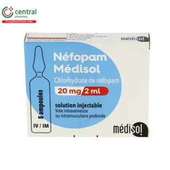 Thuốc Nefopam Medisol 20mg/2ml giúp giảm đau cấp tính và đau mạn tính