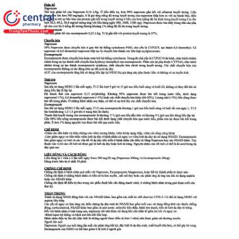 [CHÍNH HÃNG] Thuốc Neso 500mg/20mg giảm đau, chống viêm