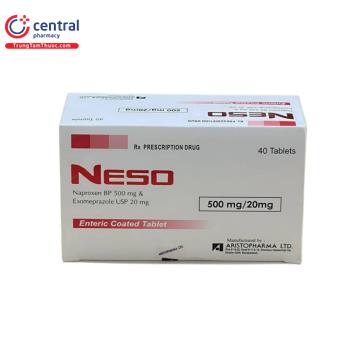 [CHÍNH HÃNG] Thuốc Neso 500mg/20mg giảm đau, chống viêm