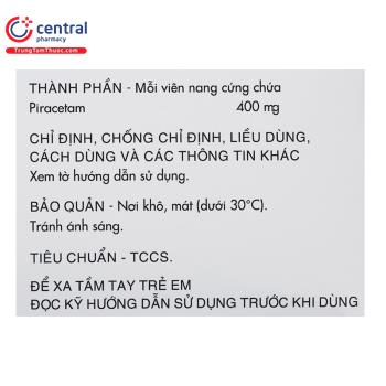 [CHÍNH HÃNG] Thuốc Neu-stam 400mg điều trị sa sút trí tuệ ở người già