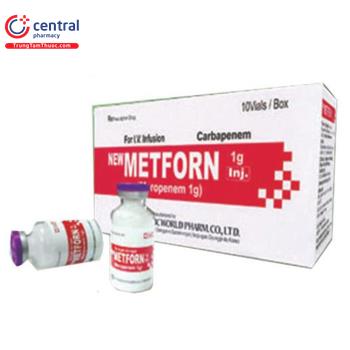 [CHÍNH HÃNG] Thuốc bột pha tiêm truyền tĩnh mạch Newmetforn Inj. 1g