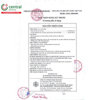 Thuốc Nguyên nhân sâm OPC - Điều trị suy nhược cơ thể, thần kinh