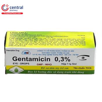 [CHÍNH HÃNG] Thuốc nhỏ mắt Gentamicin 0.3% Hanoi Pharma JSC
