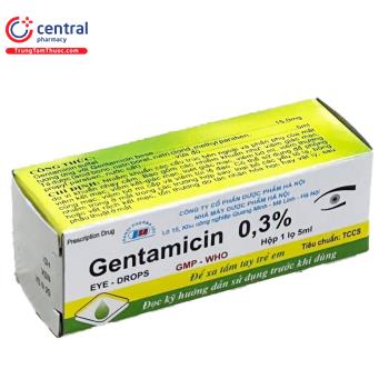 [CHÍNH HÃNG] Thuốc nhỏ mắt Gentamicin 0.3% Hanoi Pharma JSC