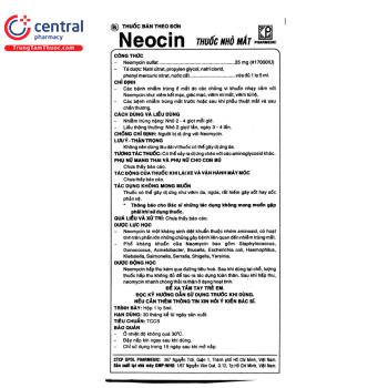 Thuốc nhỏ mắt Neocin 5ml dùng để điều trị các bệnh nhiễm khuẩn ở mắt