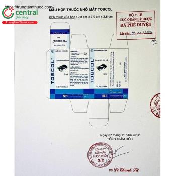 Thuốc nhỏ mắt Tobcol 5ml (Tobramycin) - Điều trị các nhiễm khuẩn mắt