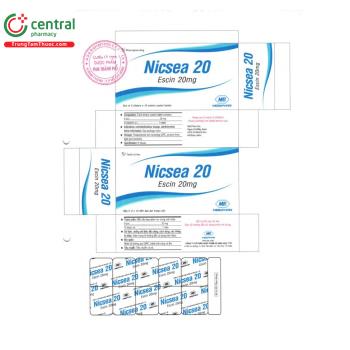 Thuốc Nicsea 20mg phòng, điều trị phù nề sau phẫu thuật, chấn thương