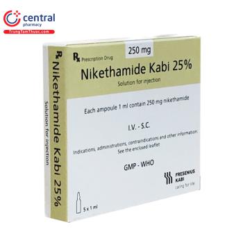 Thuốc Nikethamide Kabi 25%: tác dụng, cách dùng, giá bán