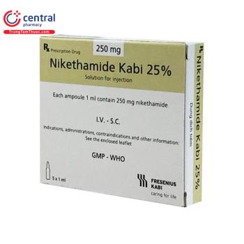 Thuốc Nikethamide Kabi 25%: tác dụng, cách dùng, giá bán